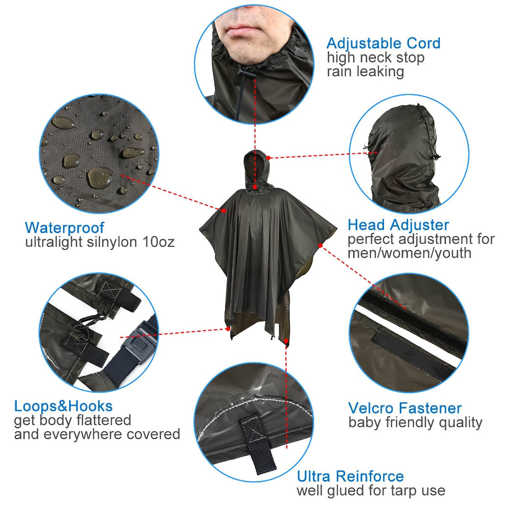 Ultralight Rain Poncho Tarp Shelter | Onewind Outdoors