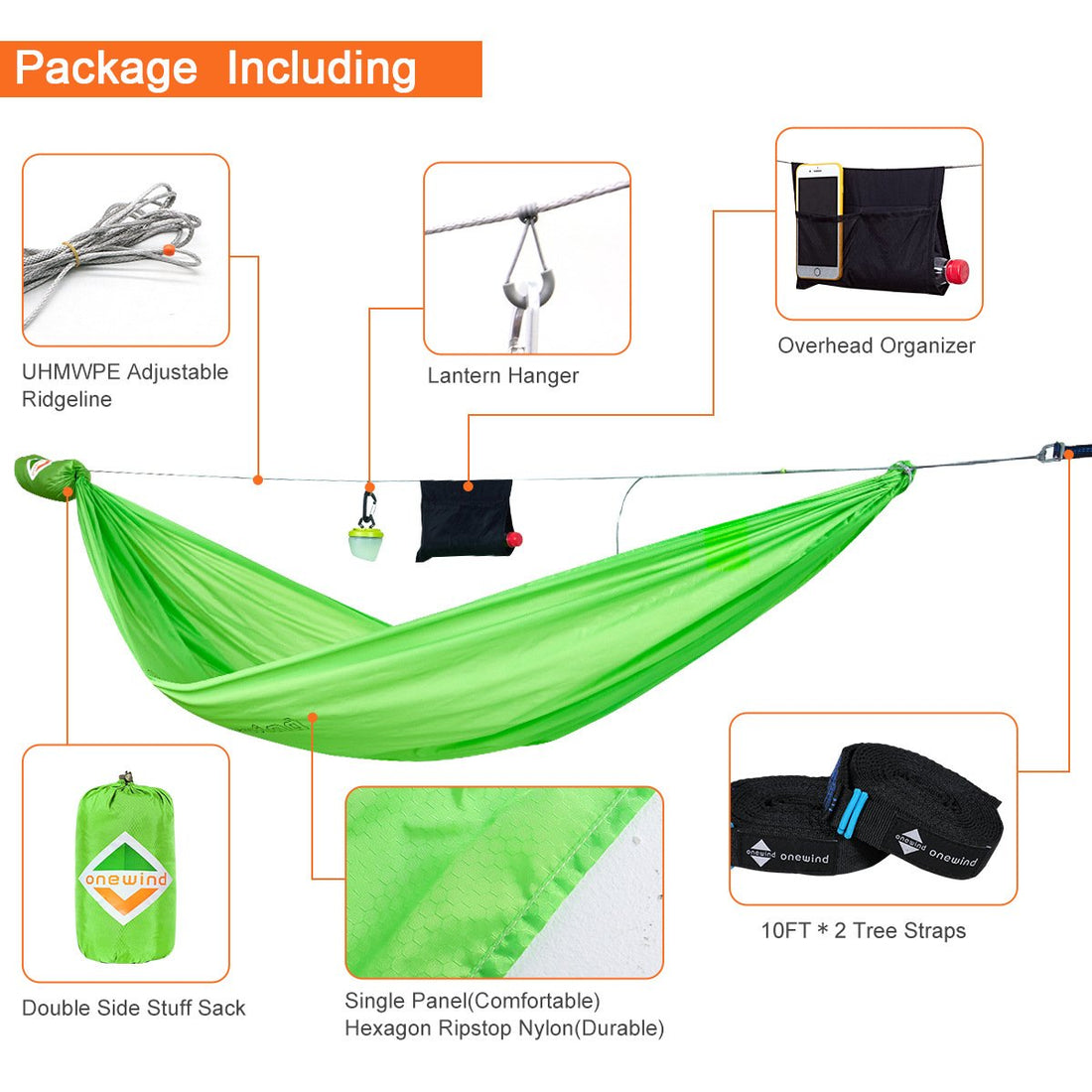 Onewind Camping Hammocks Single Double Portable Sleeping Hammocks ...